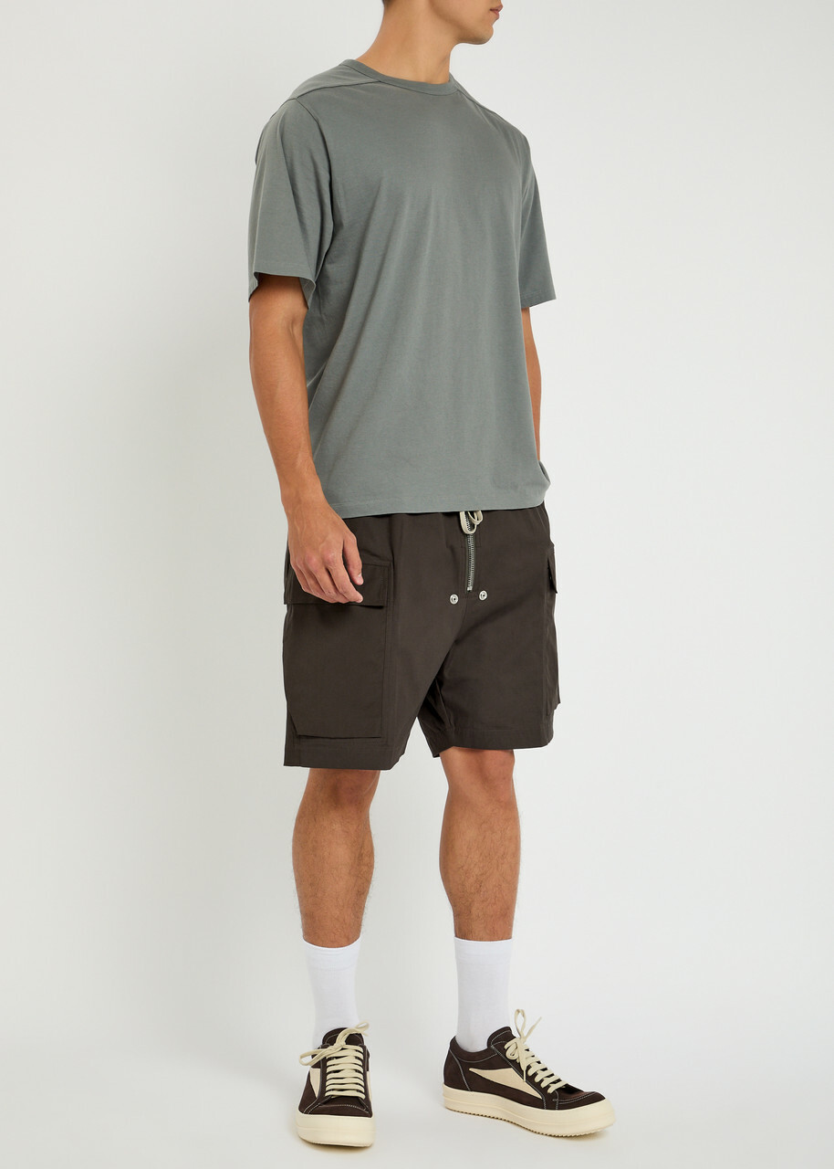 Rick Owens Cargobela Stretch-cotton Shorts Brown Rick Owens