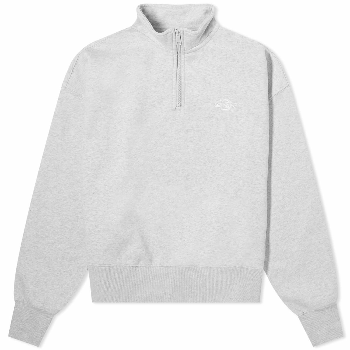 Dickies Women's Summerdale Quarter Zip Sweat in Light Gray Dickies ...