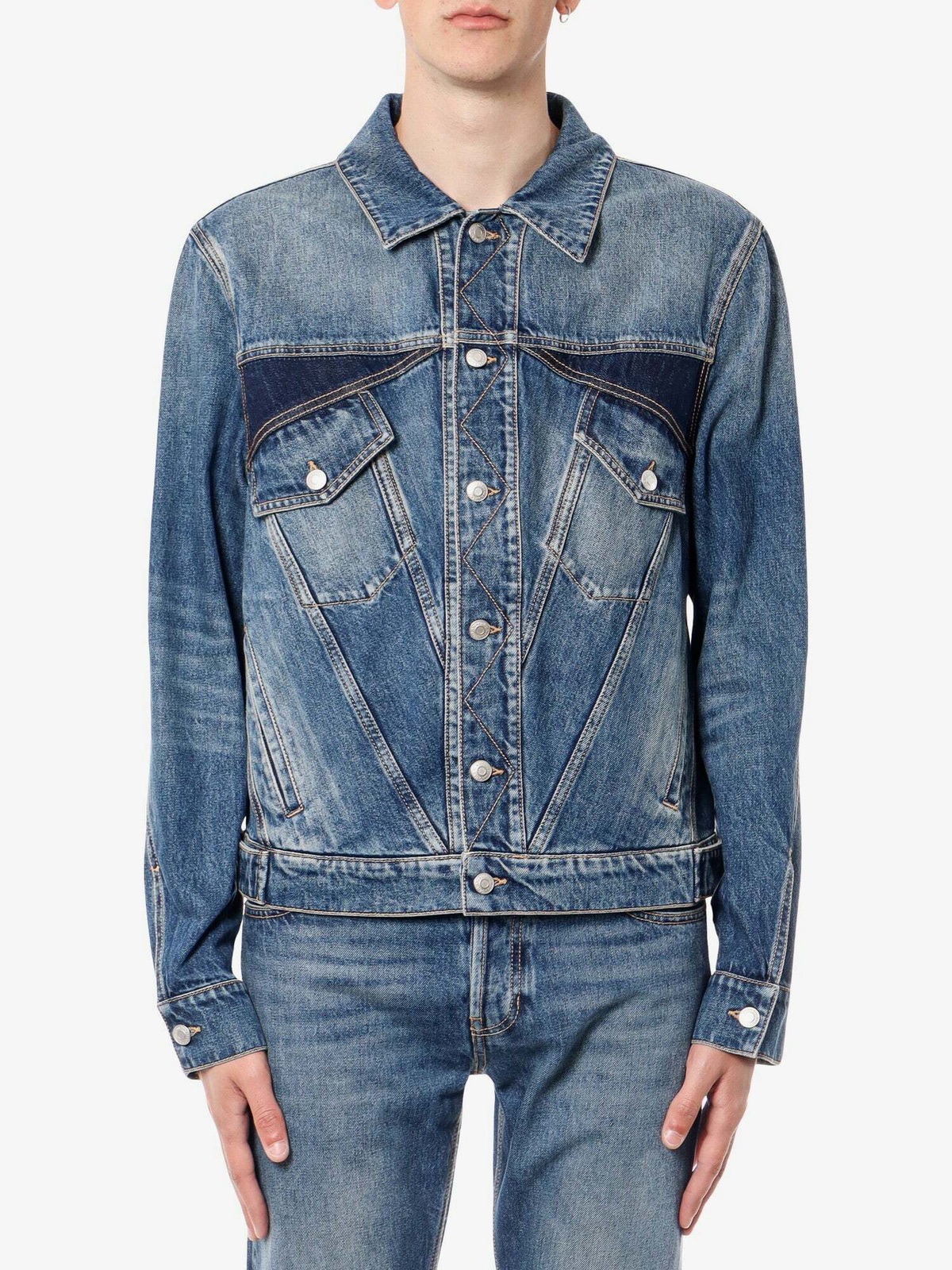 Alexander Mcqueen Jacket Blue Mens Alexander McQueen