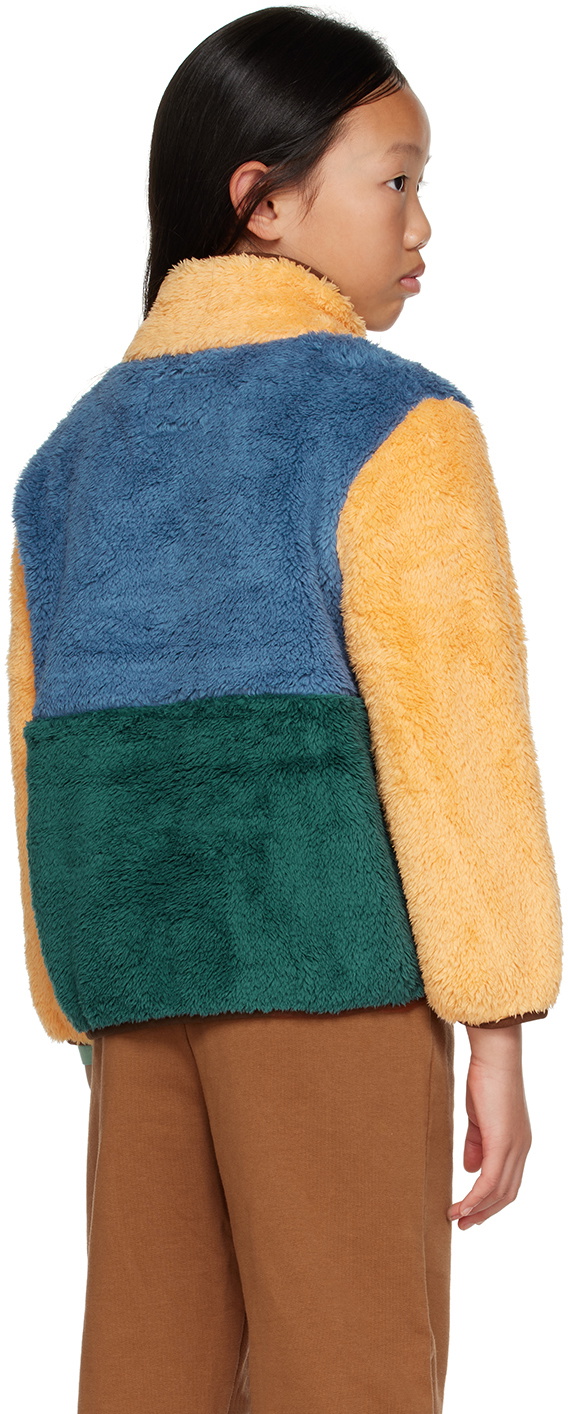 TINYCOTTONS Kids Blue & Yellow Color Block Jacket TINYCOTTONS