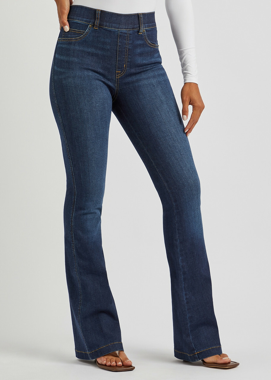 Spanx Dark Blue Flared-leg Jeans Spanx