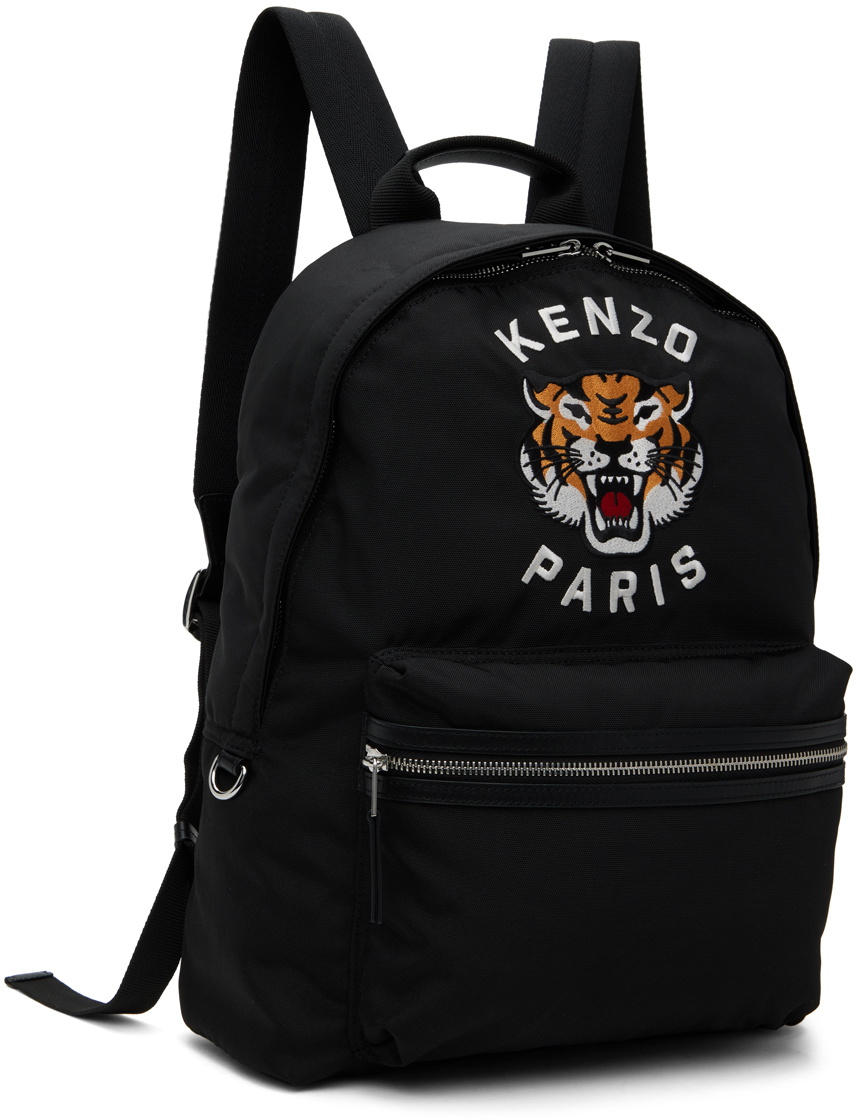 Kenzo Black Kenzo Paris 'KENZO Varsity' Embroidered Backpack Kenzo