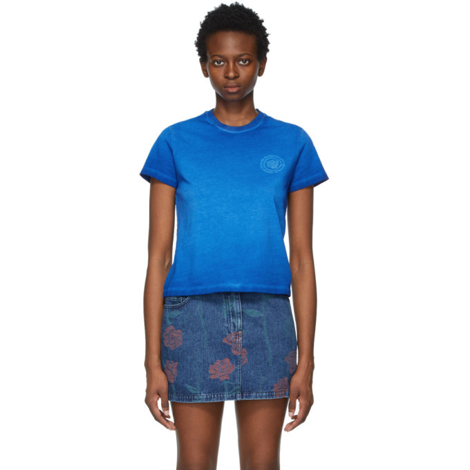 Opening Ceremony Blue Logo Embroidered T-Shirt Opening Ceremony