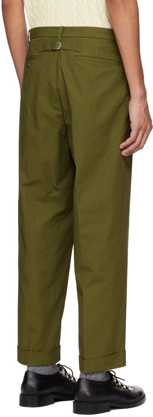 BEAMS PLUS Green Wide-Leg Trousers Beams Plus