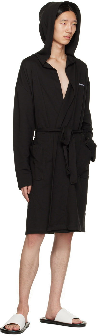Calvin Klein Underwear Black Hooded Robe Calvin Klein Underwear