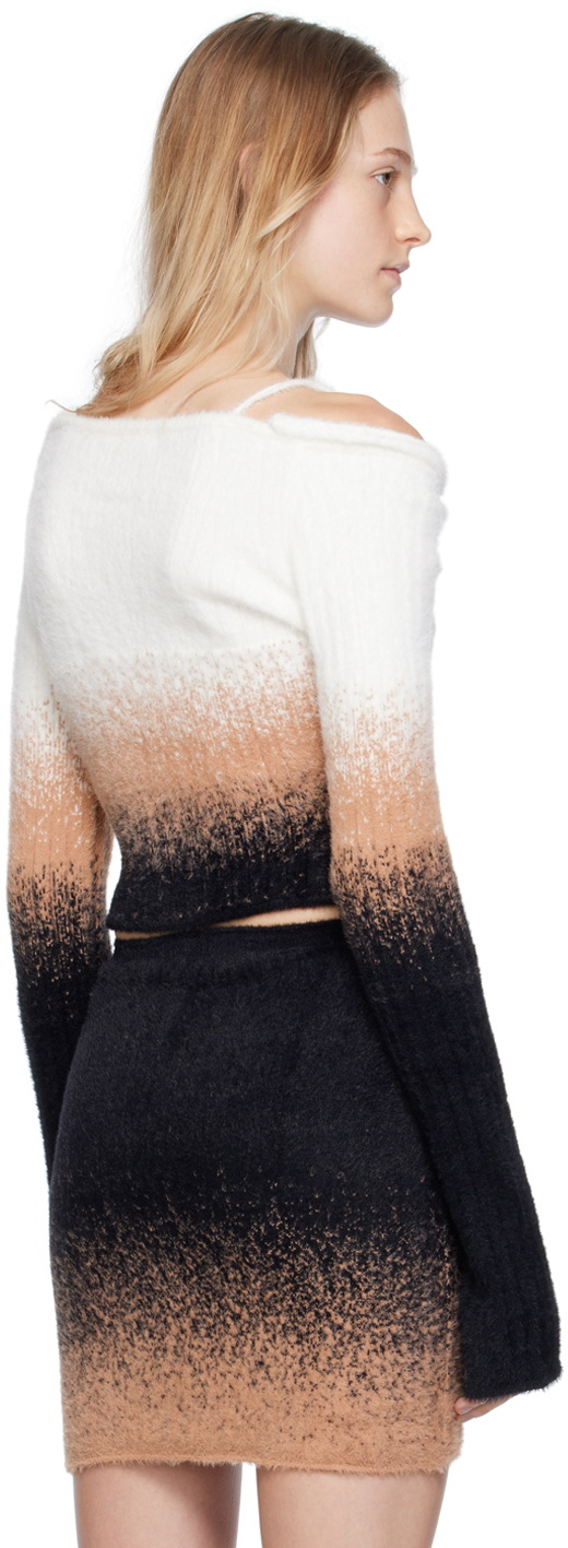 Ottolinger White & Pink Gradient Sweater Ottolinger