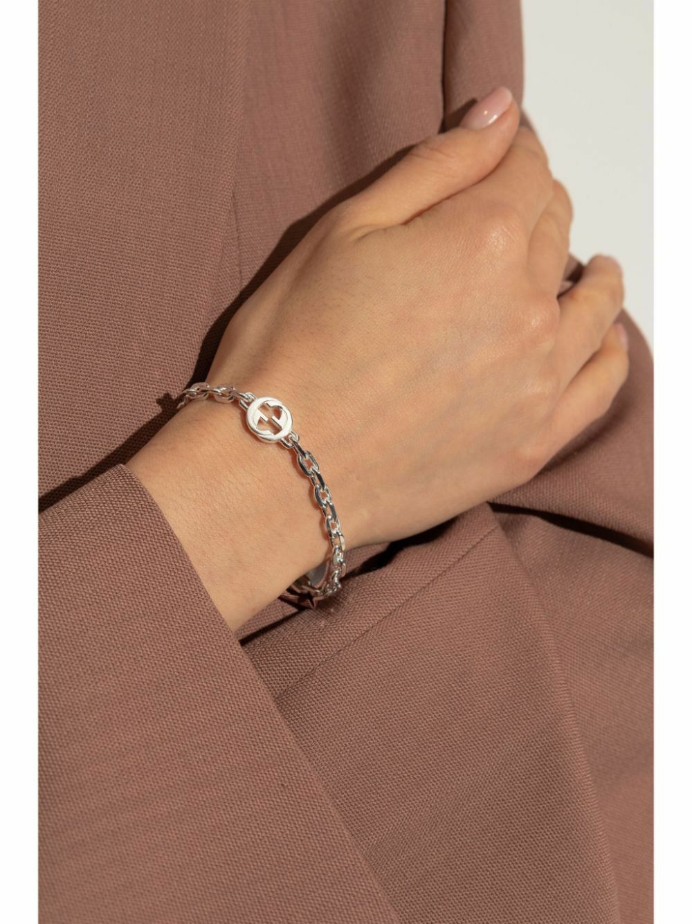 Gucci Sterling Silver Interlocking G Bracelet Gucci