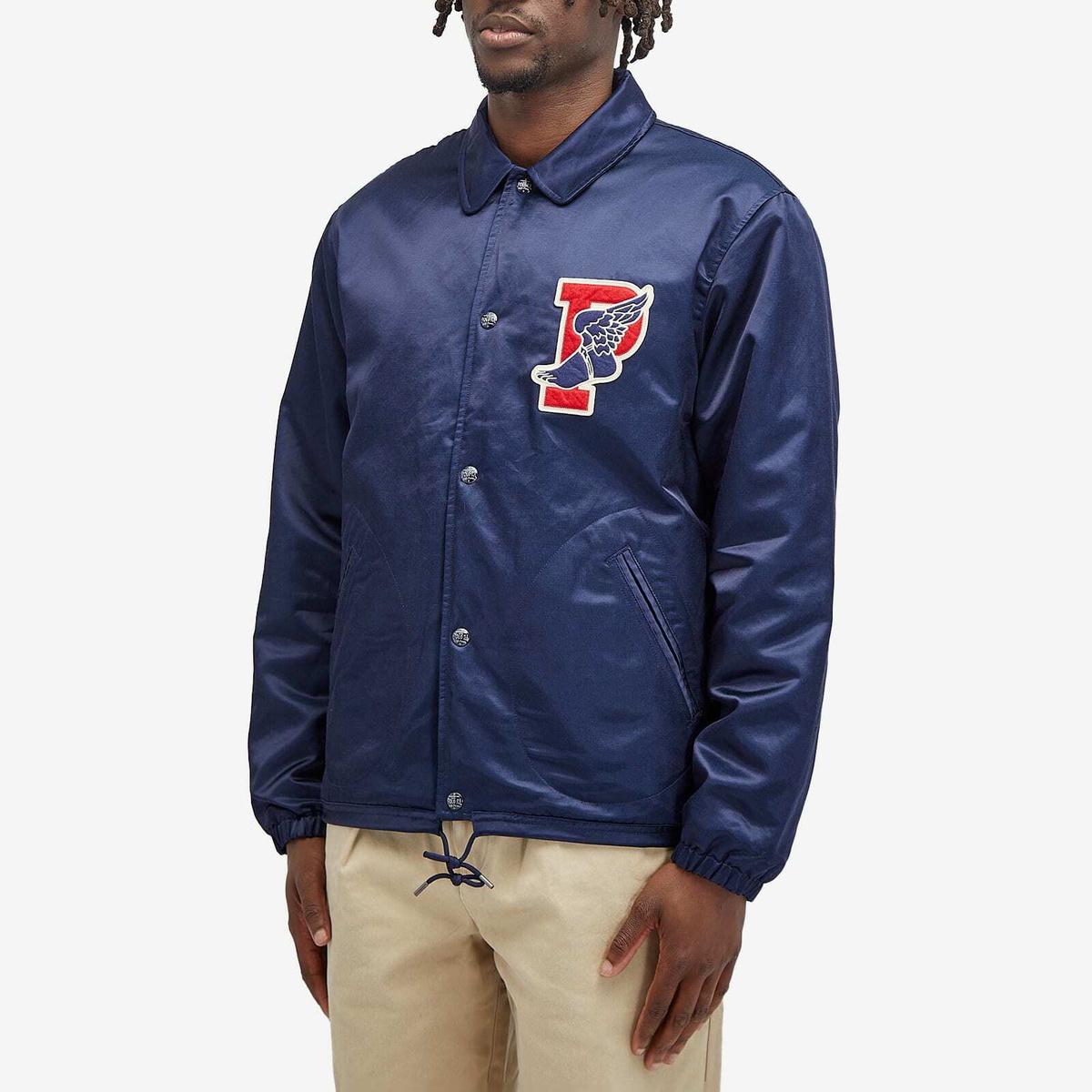 Polo Ralph Lauren Men's College Logo Coach jacket in Newport Navy Polo ...