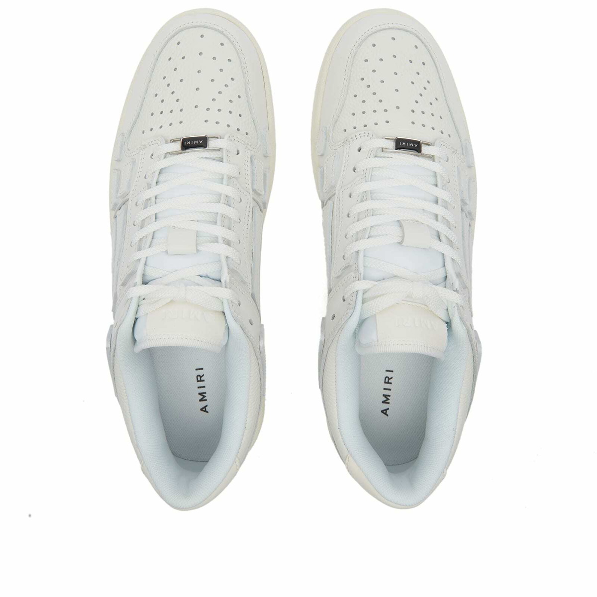 AMIRI Men's Skeltop Low Sneakers in White/White Amiri
