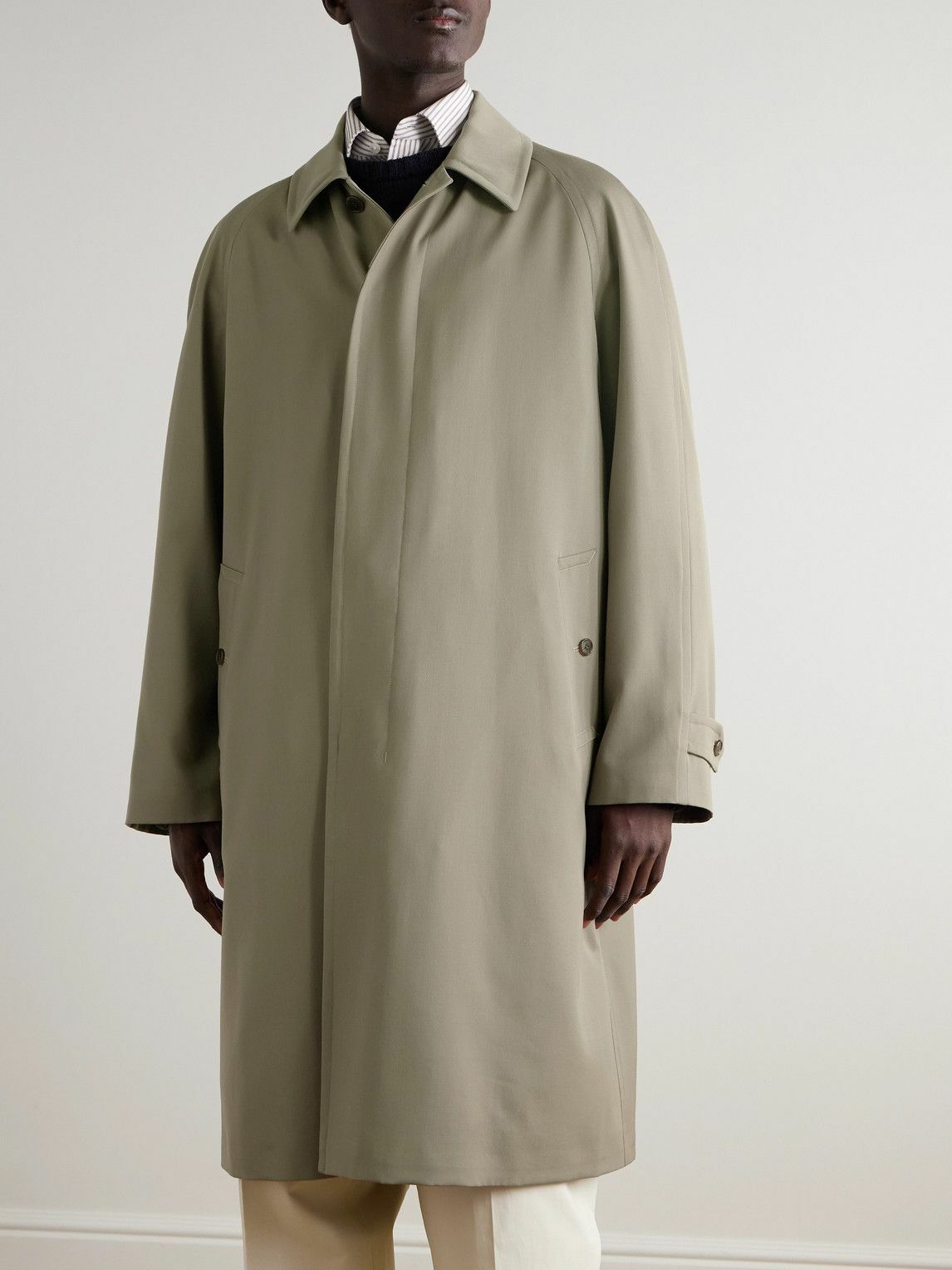 Dunhill - Super 130s Merino Wool-Twill Car Coat - Brown Dunhill