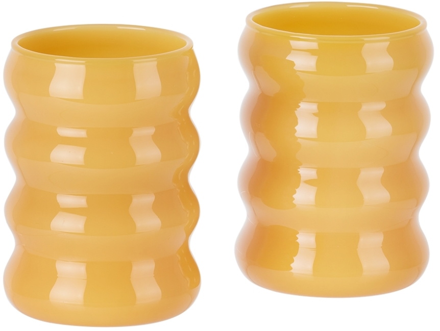 Sophie Lou Jacobsen Orange Small Opaque Ripple Cup Set Sophie Lou Jacobsen
