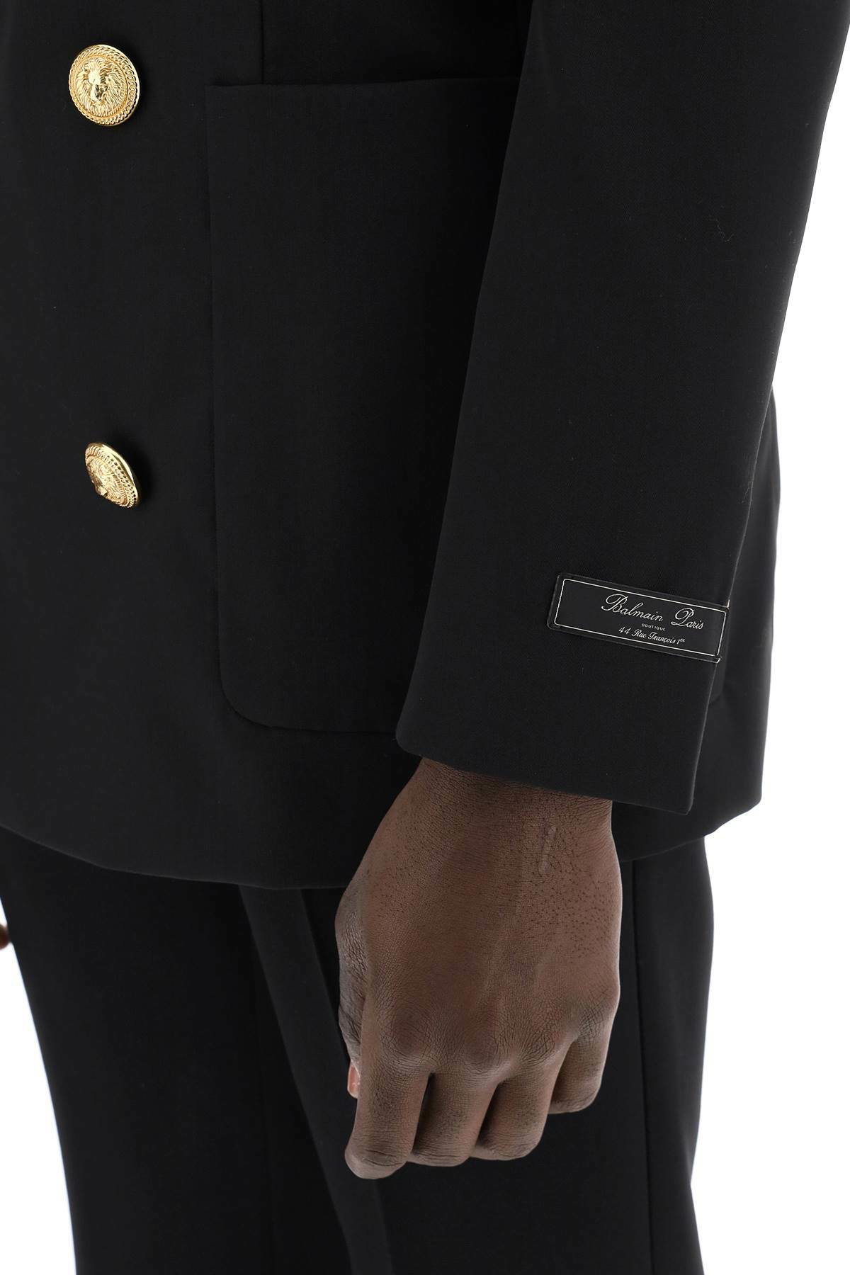 BALMAIN double-breasted twill bl Black Balmain