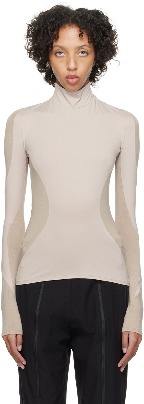 POST ARCHIVE FACTION (PAF) Beige Paneled Turtleneck Post Archive Faction