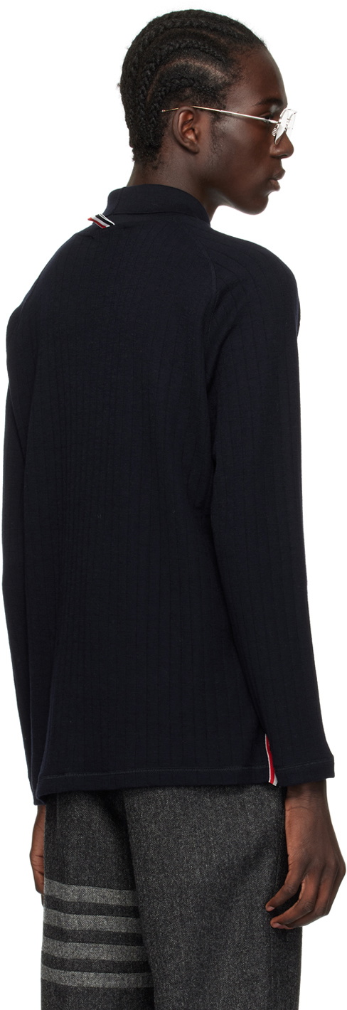 Thom Browne Navy Raglan Turtleneck Thom Browne