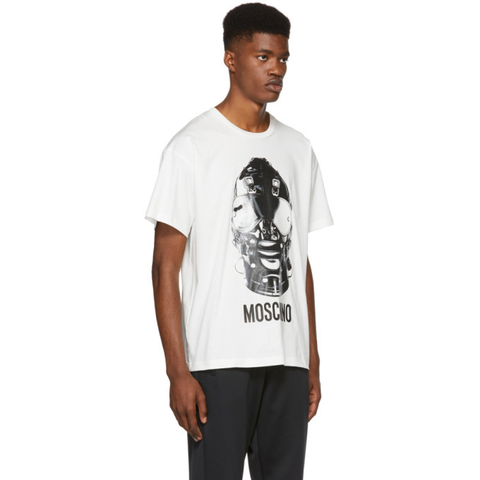 Moschino White Mask T-Shirt Moschino