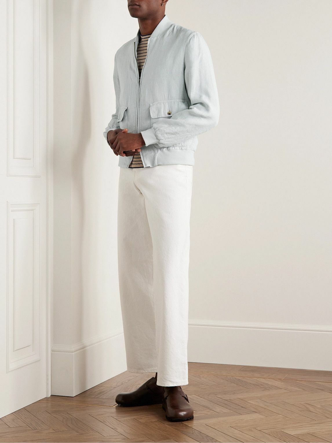 Boglioli - Linen Bomber Jacket - Gray Boglioli