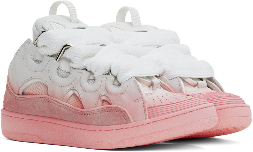 Lanvin Pink & White Curb Sneakers Lanvin