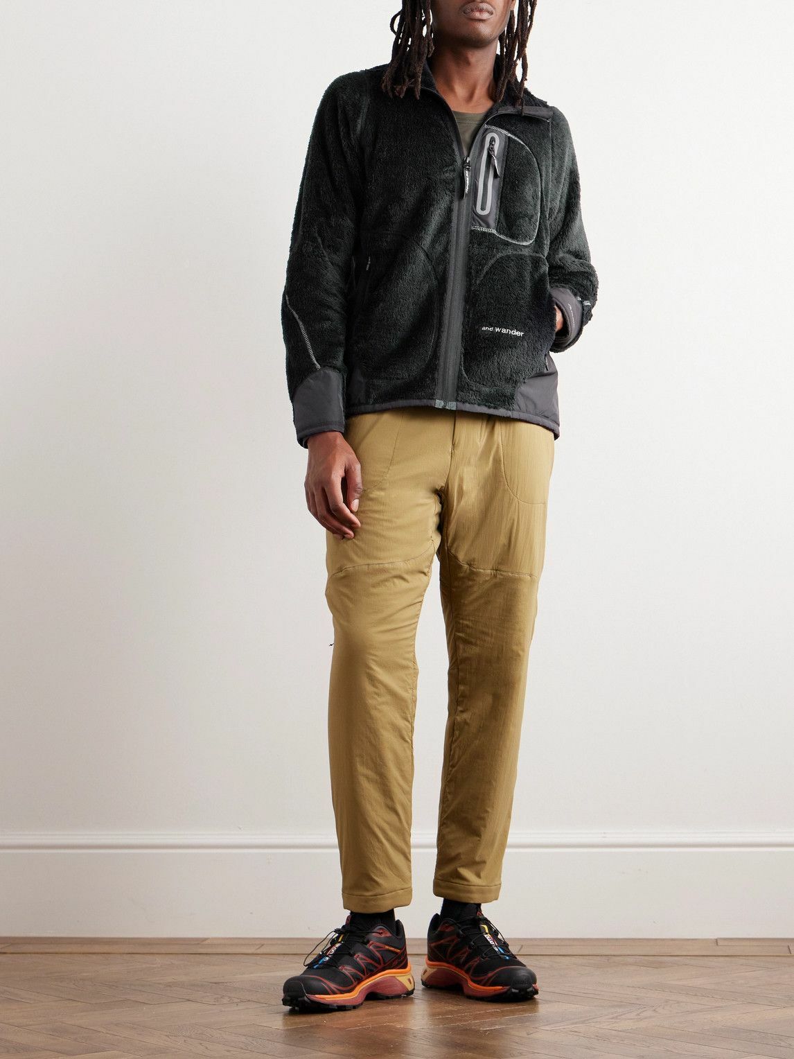 And Wander - Logo-Embroidered Polartec® Fleece Jacket - Black and Wander