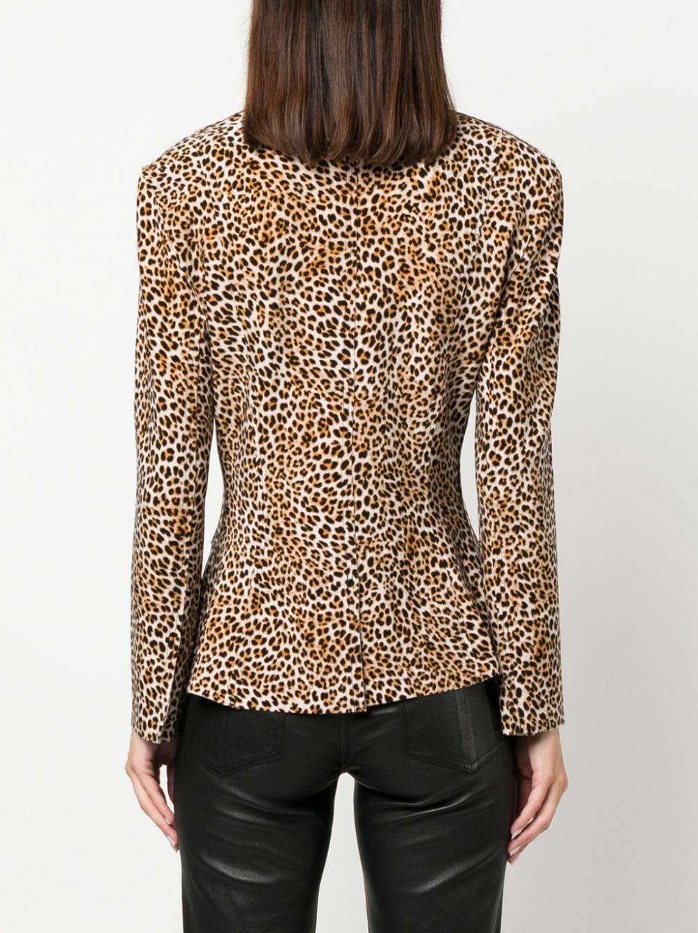 NORMA KAMALI - Leopard Print Single-breasted Jacket Norma Kamali