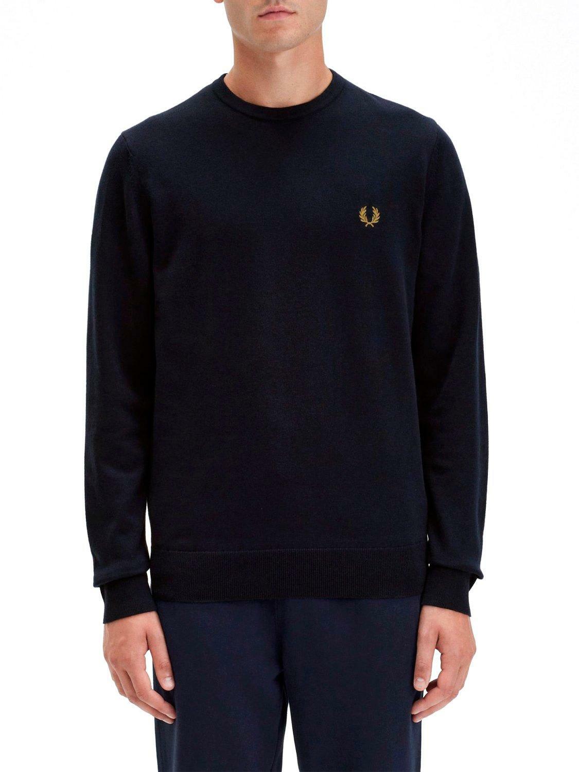 Fred Perry Logo-embroidered Long-sleeved Crewneck Jumper Fred Perry