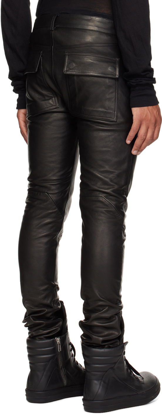 Rick Owens Black Tyrone Leather Pants Rick Owens