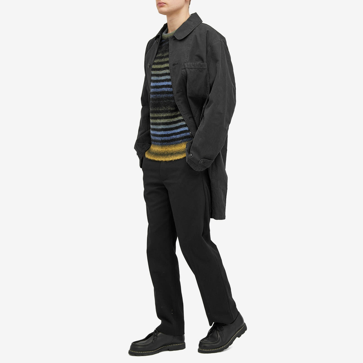 Paul Smith Men's Stripe Crew Knit in Blue Paul Smith