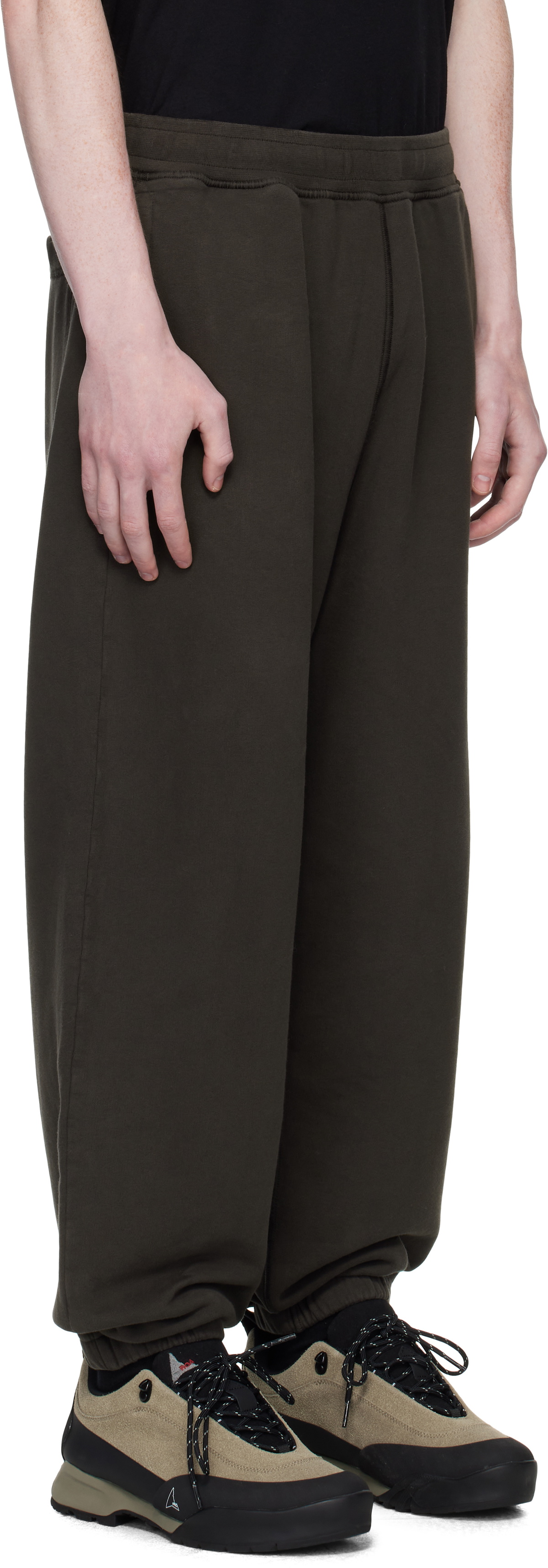 Stone Island Gray 6200004 Brushed Organic Cotton Fleece Sweatpants ...