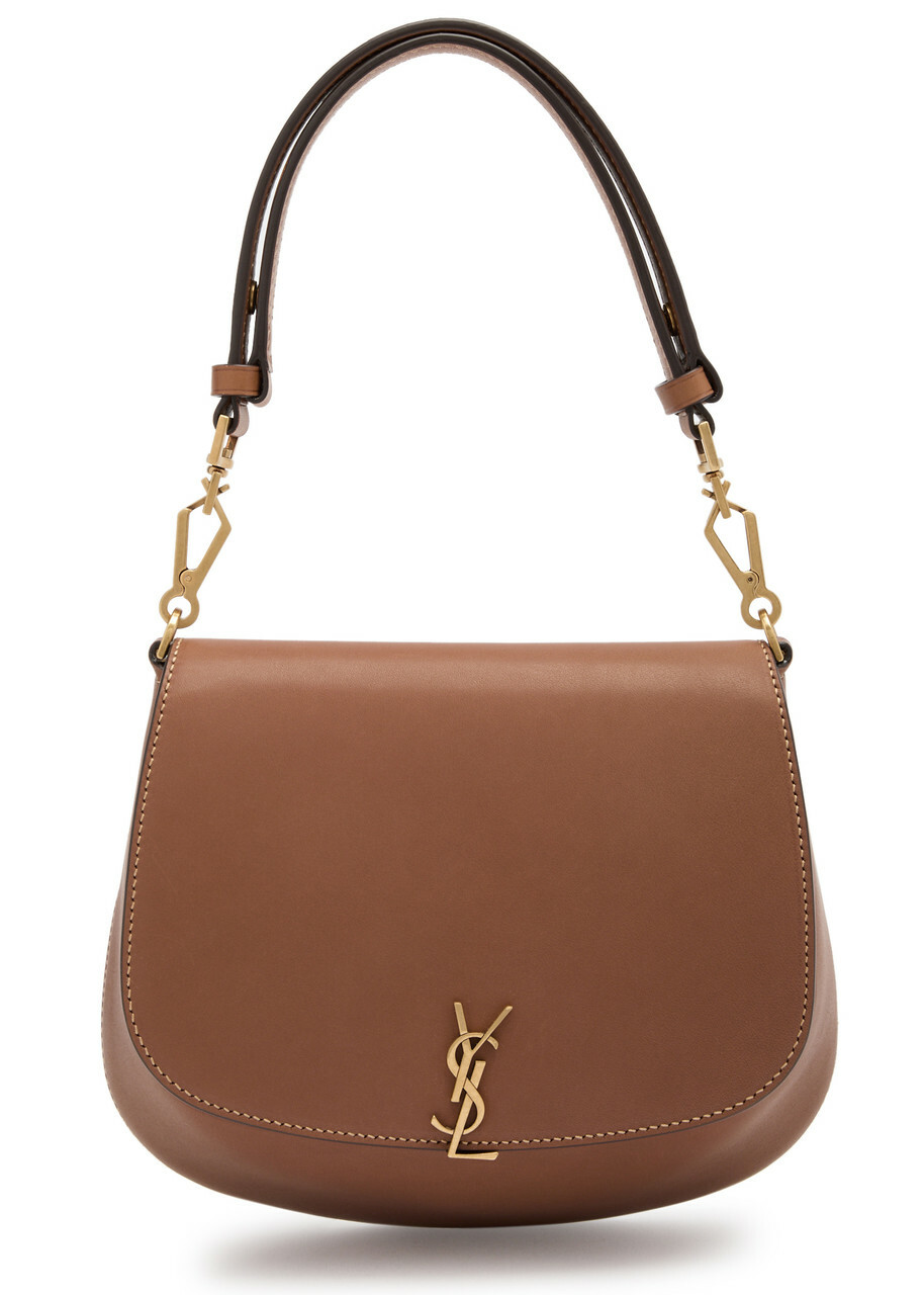 Saint Laurent Bascule Cloche Leather top Handle bag - Tan - One Size ...