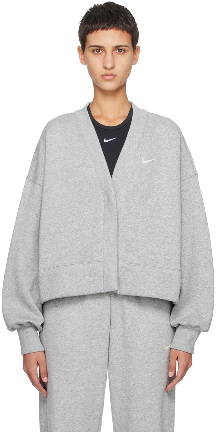 Nike Gray Over-Oversized Cardigan Nike
