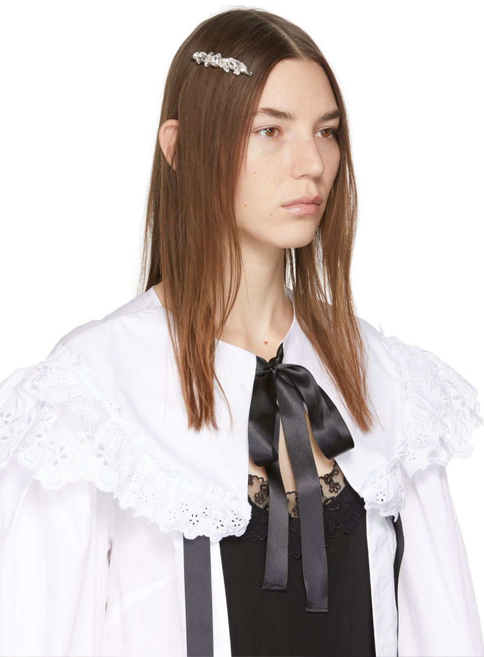 Simone Rocha Silver Crystal Hair Clip Simone Rocha
