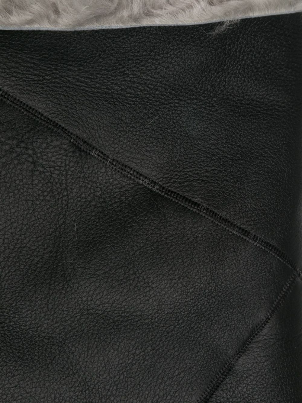 RICK OWENS - Leahter Shearling Cape Rick Owens