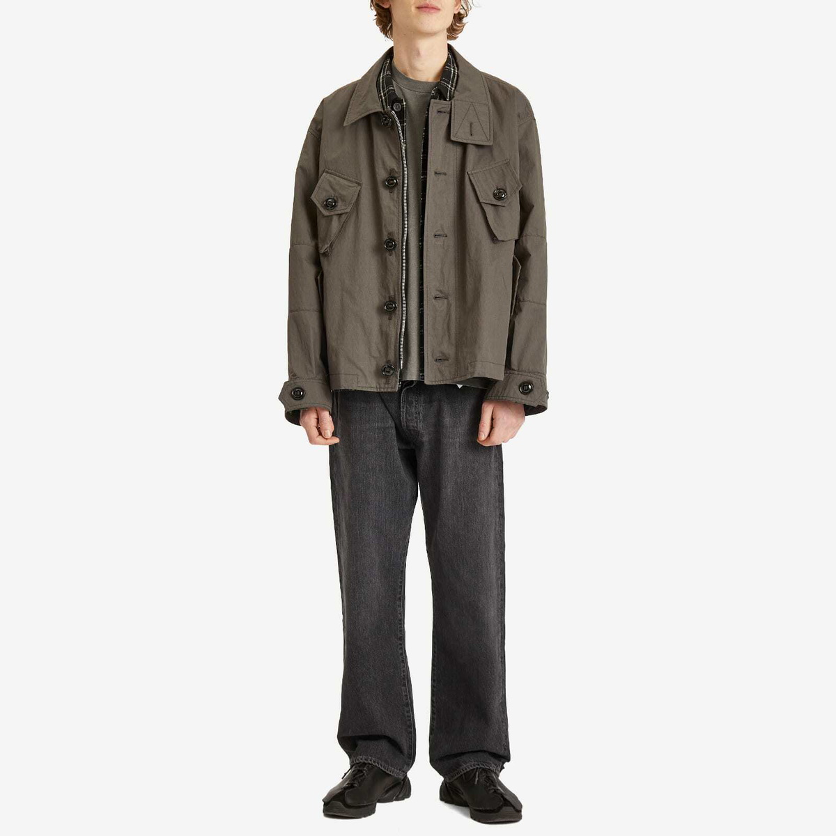 Our Legacy Men's Nylon Service Jacket in Old Steel Excursion Nylon Our ...