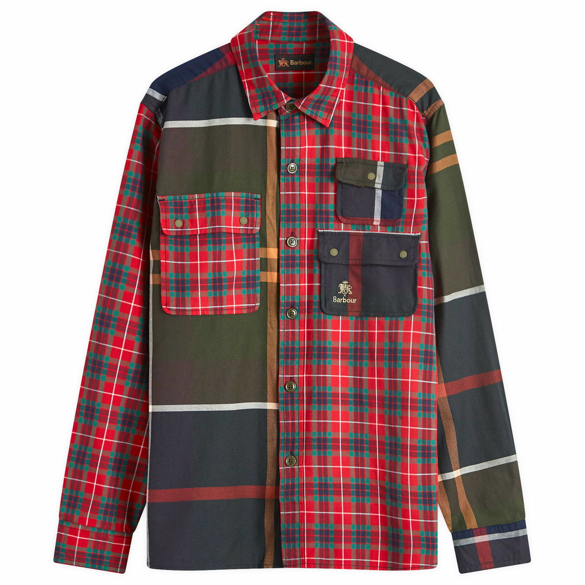 Barbour Men's x Baracuta Relaxed Patchwork Shirt in Tartan Mix Barbour