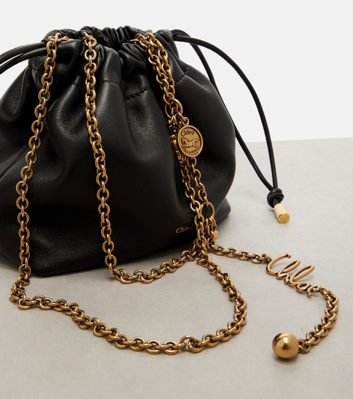 Chloé Chloé Icons Mini leather bucket bag Chloe