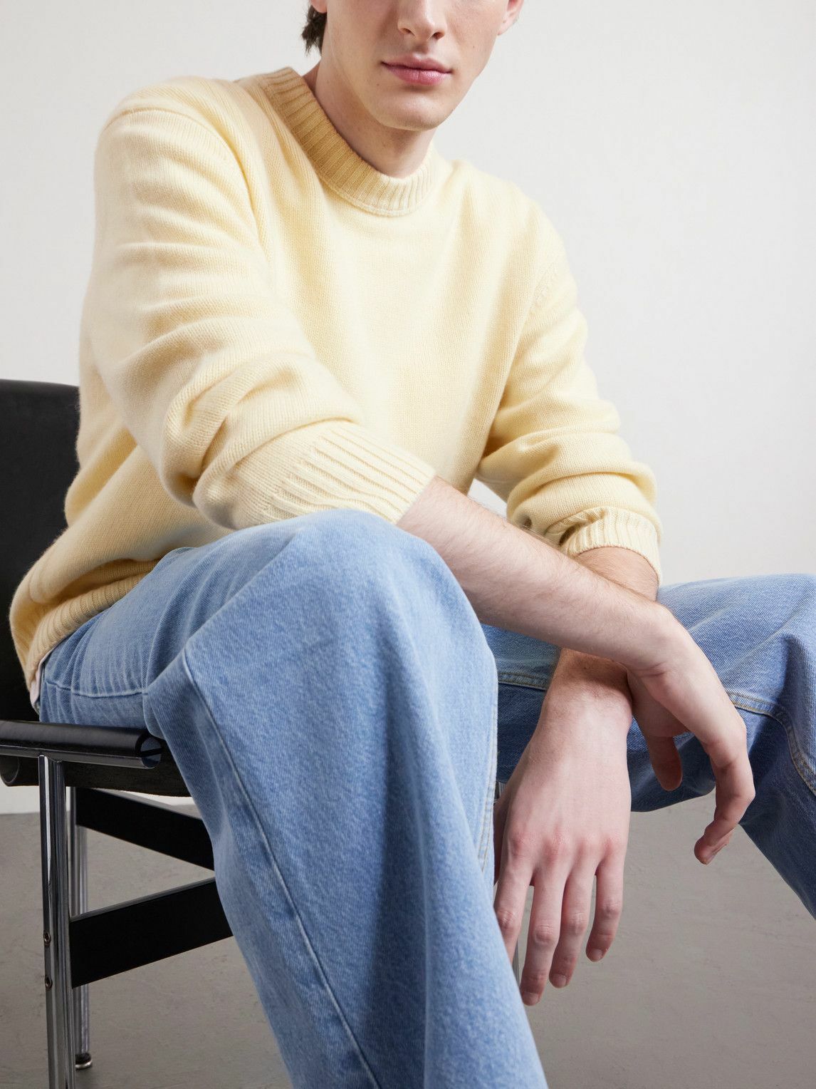 FRAME - Cashmere Sweater - Yellow Frame Denim