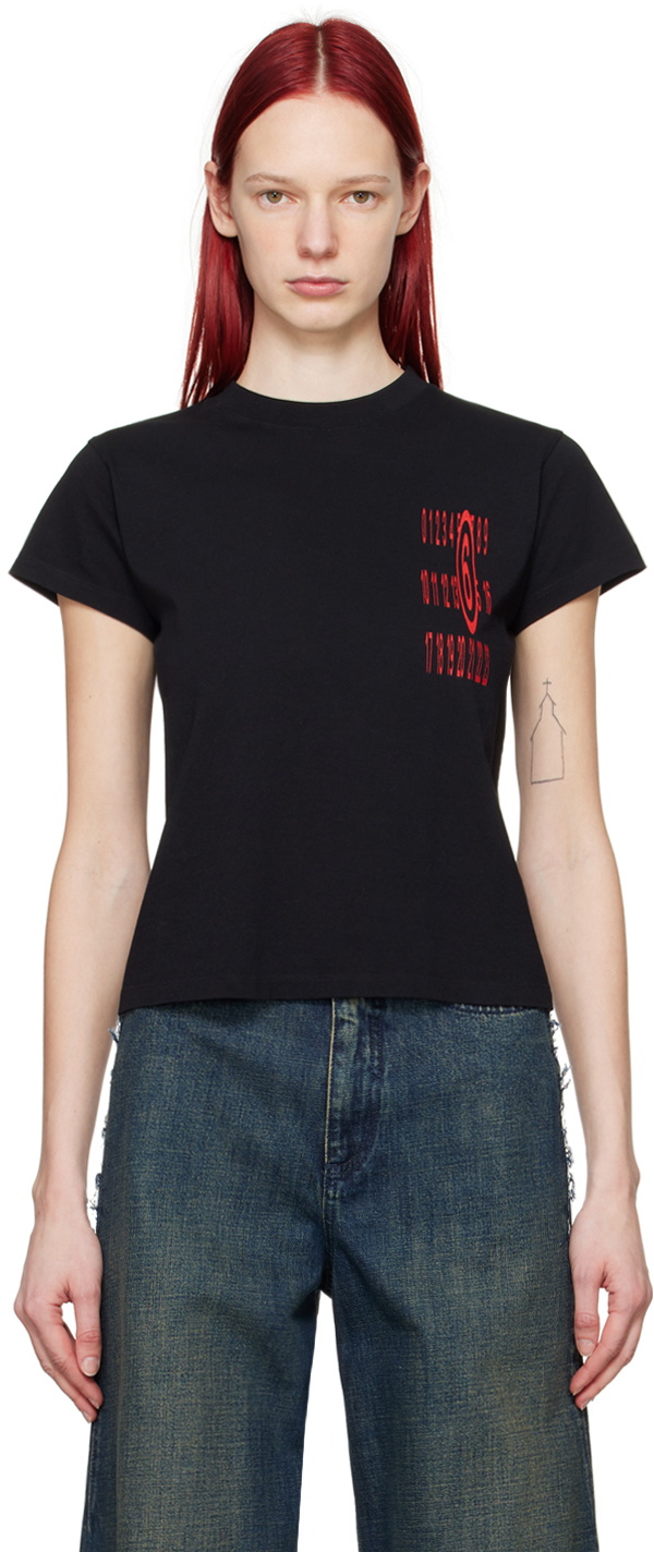 MM6 Maison Margiela Black Basic T-Shirt MM6 Maison Margiela