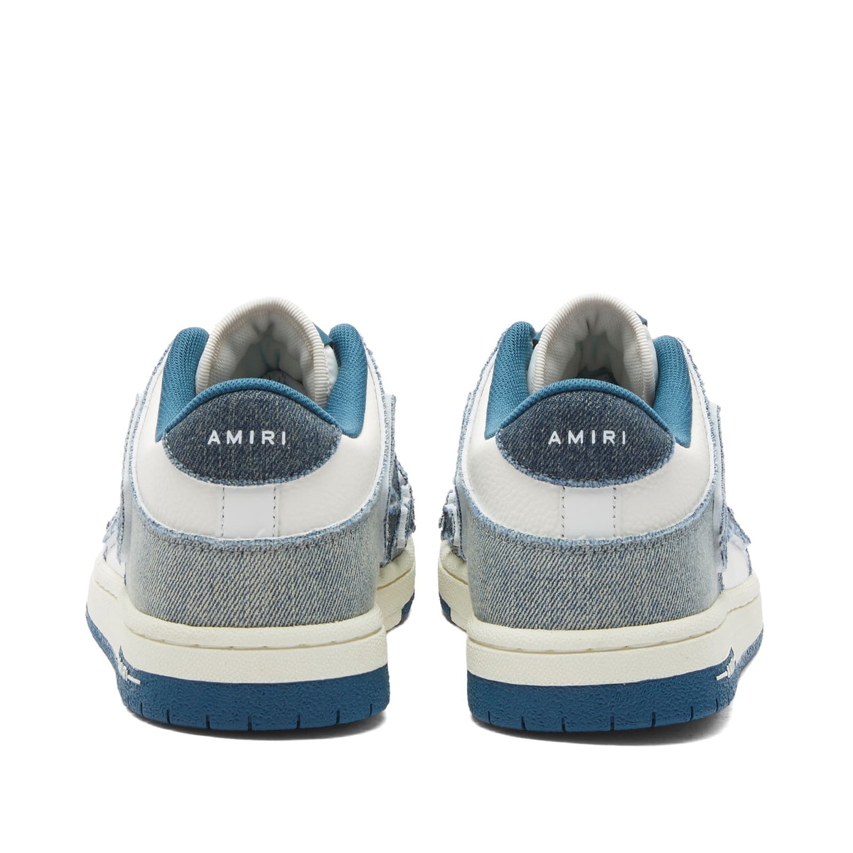 AMIRI Women's Skeltop Low Sneakers in Baby Blue Calf Leather/Nylon Amiri