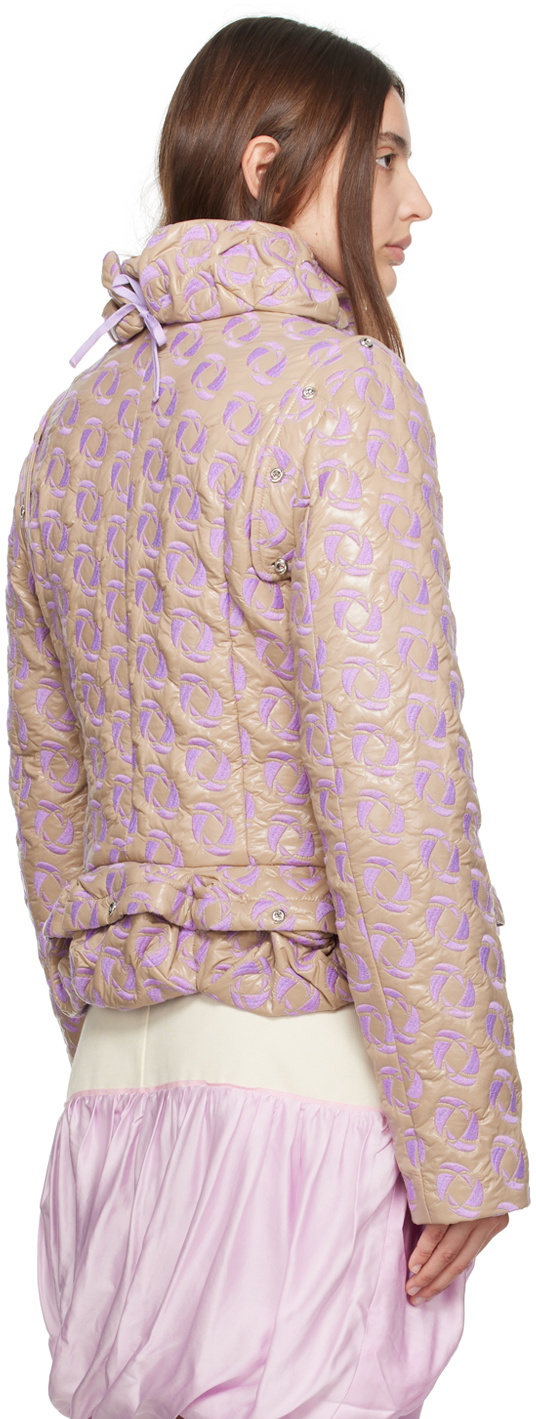 Kiko Kostadinov Beige & Purple Mobius Jacket Kiko Kostadinov