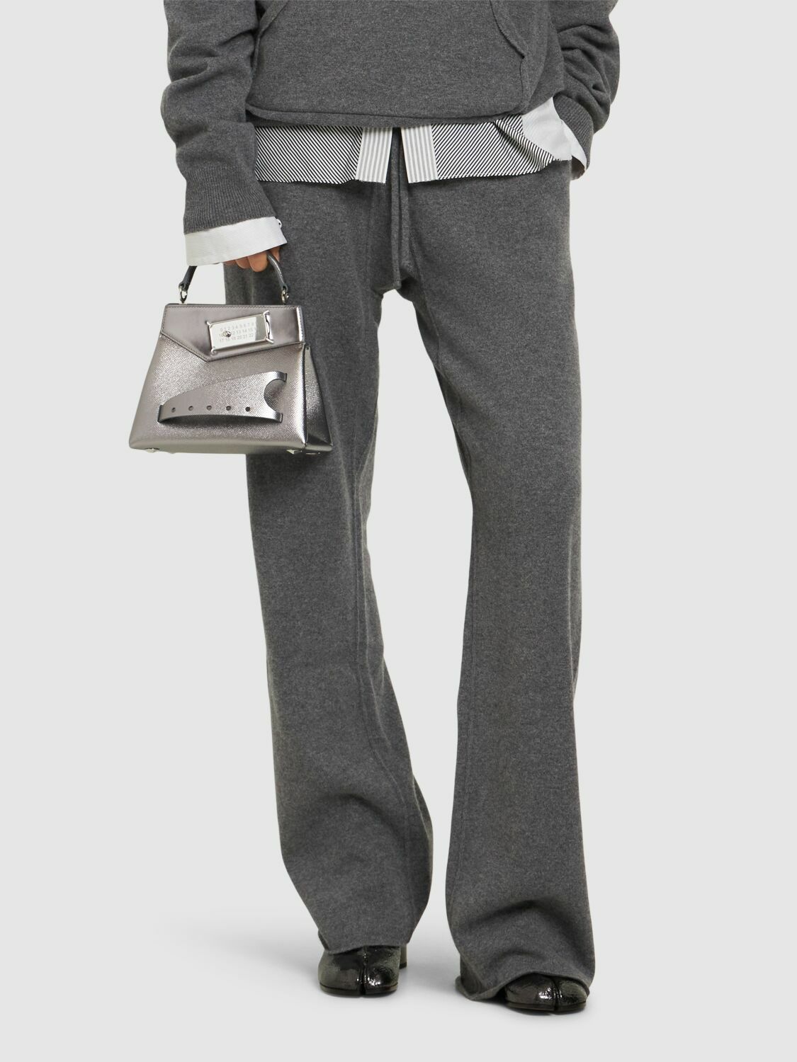MAISON MARGIELA Small Snatched Leather Top Handle Bag Maison Margiela