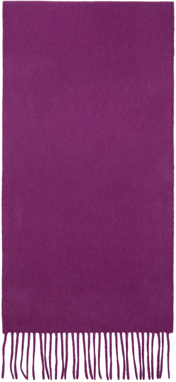 Max Mara Purple Fringed Scarf Max Mara