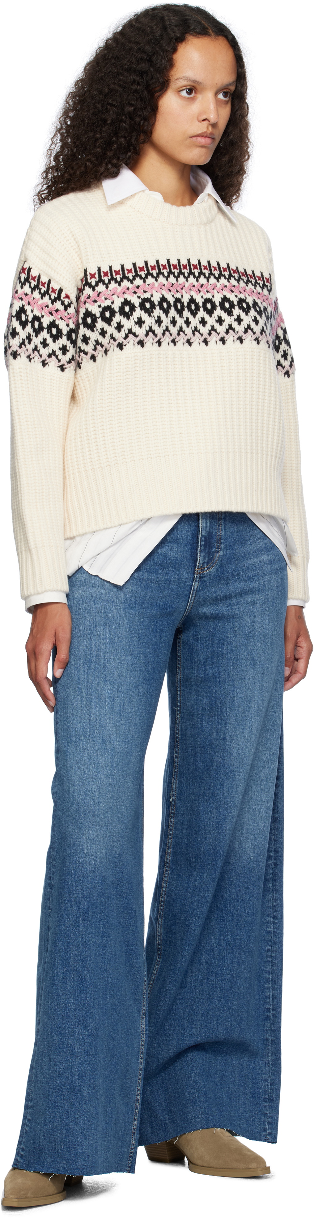 rag & bone Off-White Leigh Fair Isle Sweater Rag and Bone