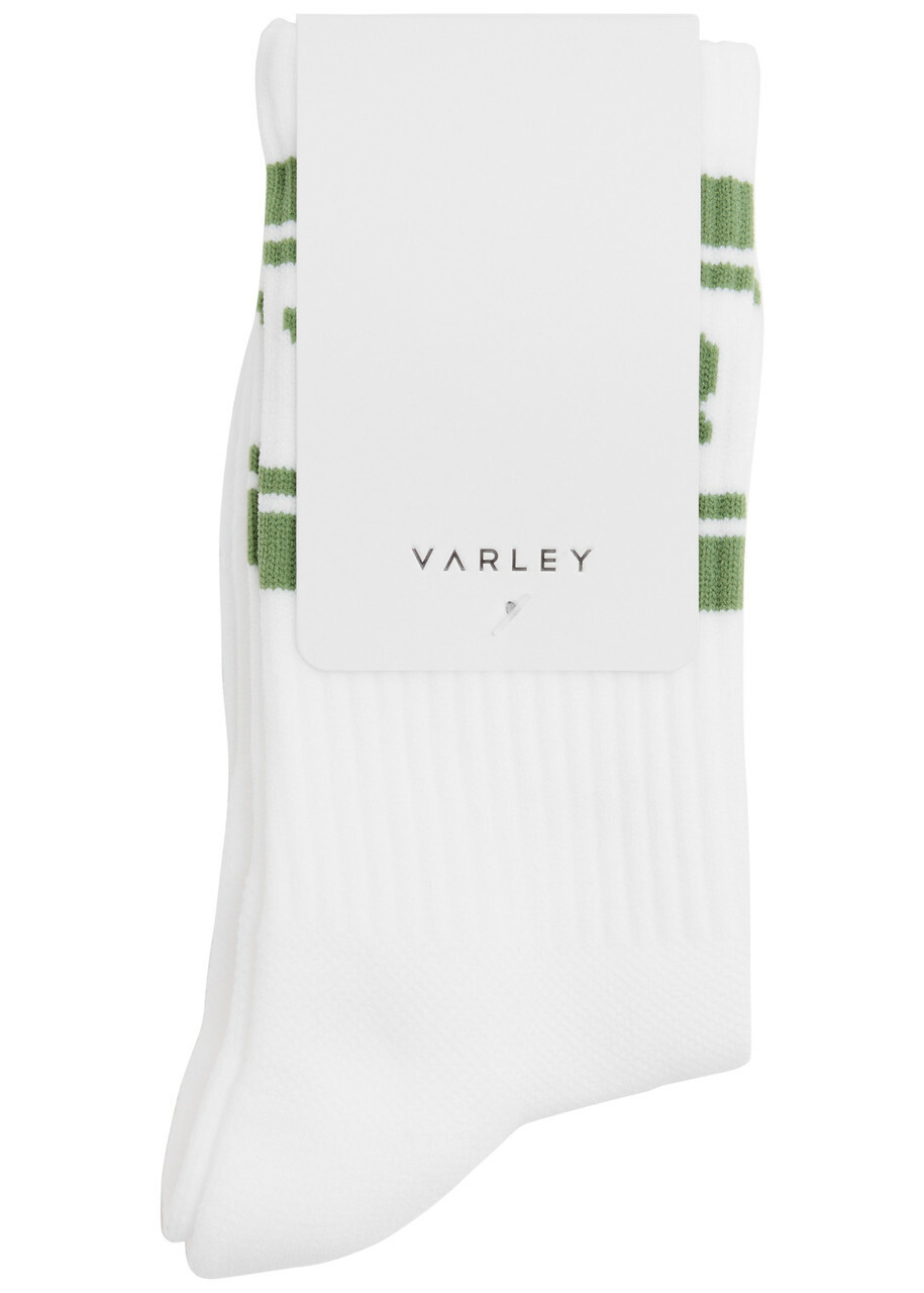 Varley Astley Logo-intarsia Jersey Socks White Varley
