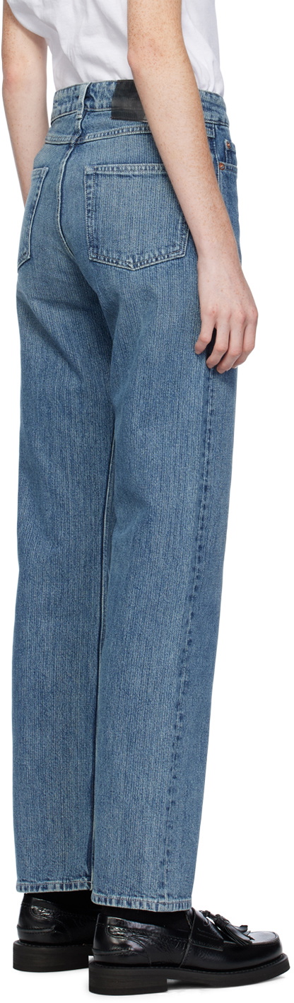Our Legacy Blue Linear Cut Jeans Our Legacy