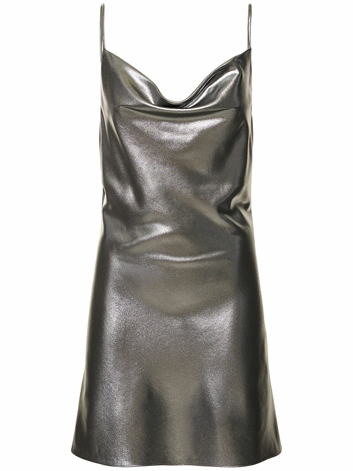 ROTATE - Metallic Draped Mini Slip Dress ROTATE Birger Christensen
