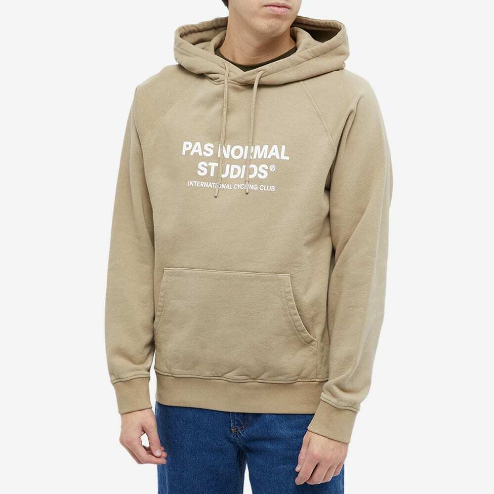 Pas Normal Studios Men's Off-Race Logo Hoody in Beige Pas Normal Studios