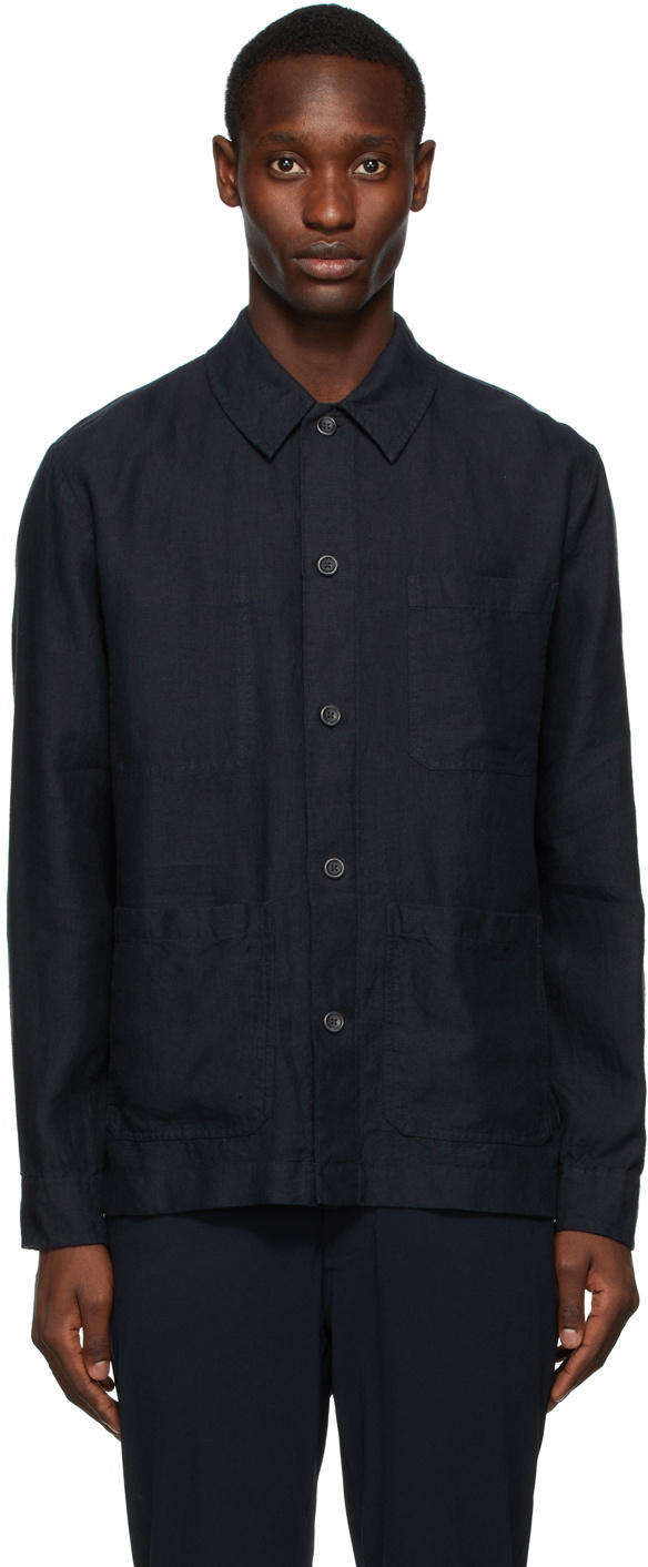 Vince Navy Hemp Shirt Vince