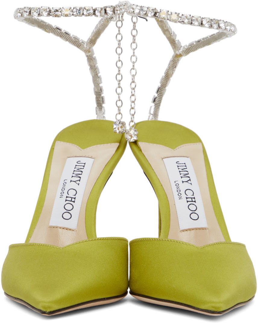 Jimmy Choo Green Saeda 100 Pumps Jimmy Choo
