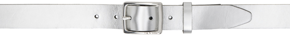 rag & bone Silver Boyfriend Belt Rag and Bone