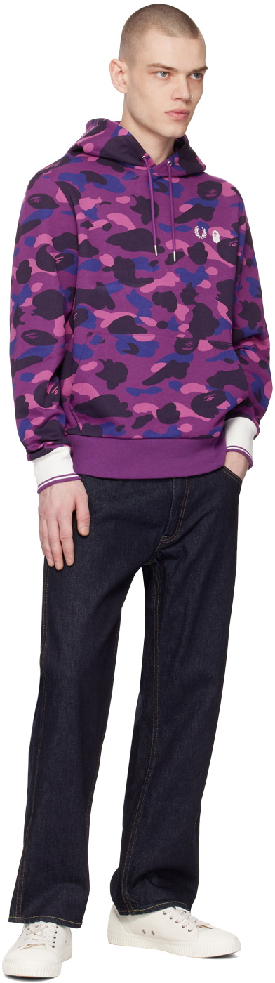BAPE Purple Fred Perry Edition Hoodie A Bathing Ape