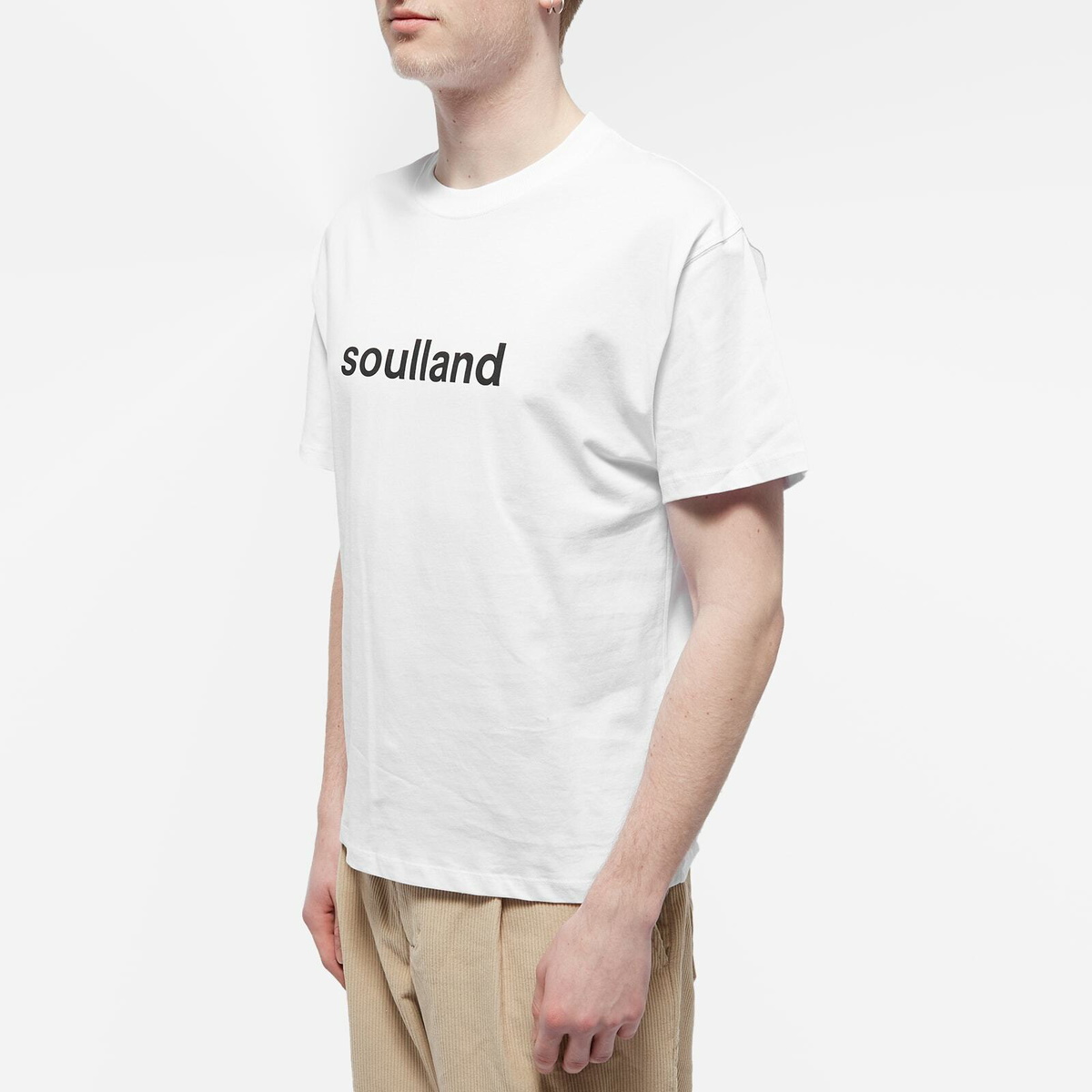 Soulland Men's Ocean T-Shirt in White Soulland